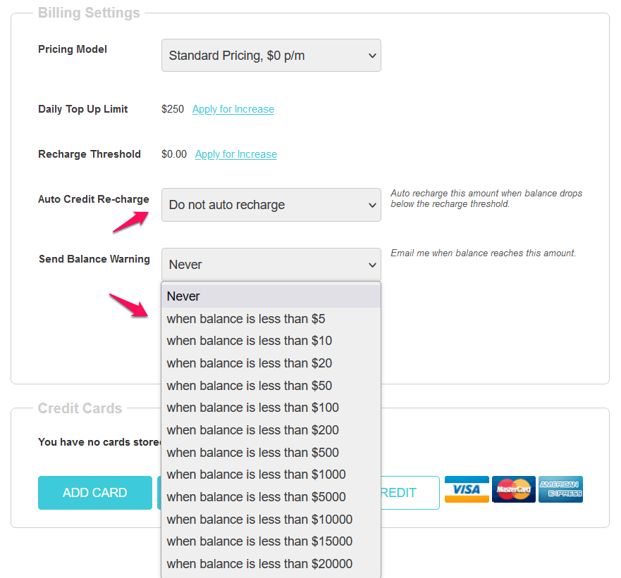 How To: Set up a low Balance Alert in Burst SMS – PeopleScout
